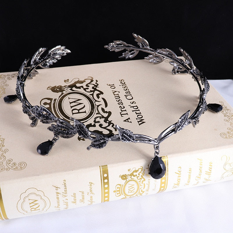 Just Pixie Waterdrop Tiara in Black – FairytaleCreators