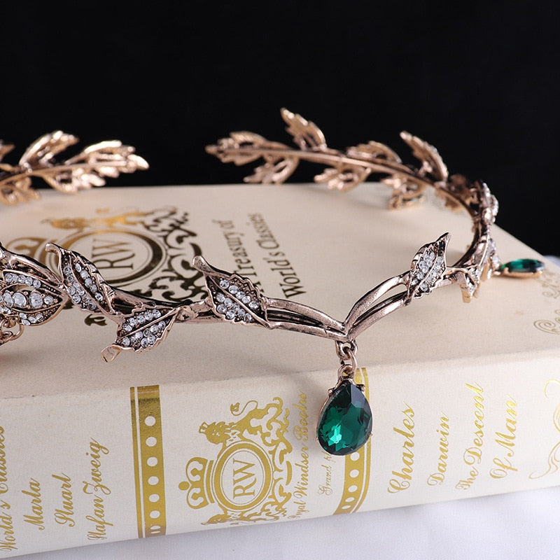Just Pixie Waterdrop Tiara in Green – FairytaleCreators