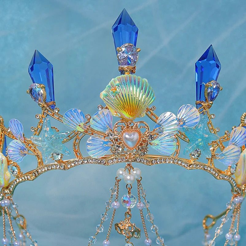 Blue Siren Seashell Diadem – FairytaleCreators