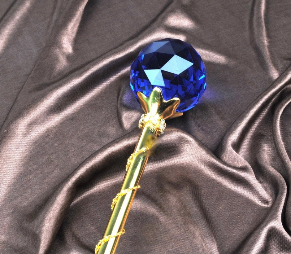 Spell-Casting Blue Crystal Scepter Wand – FairytaleCreators