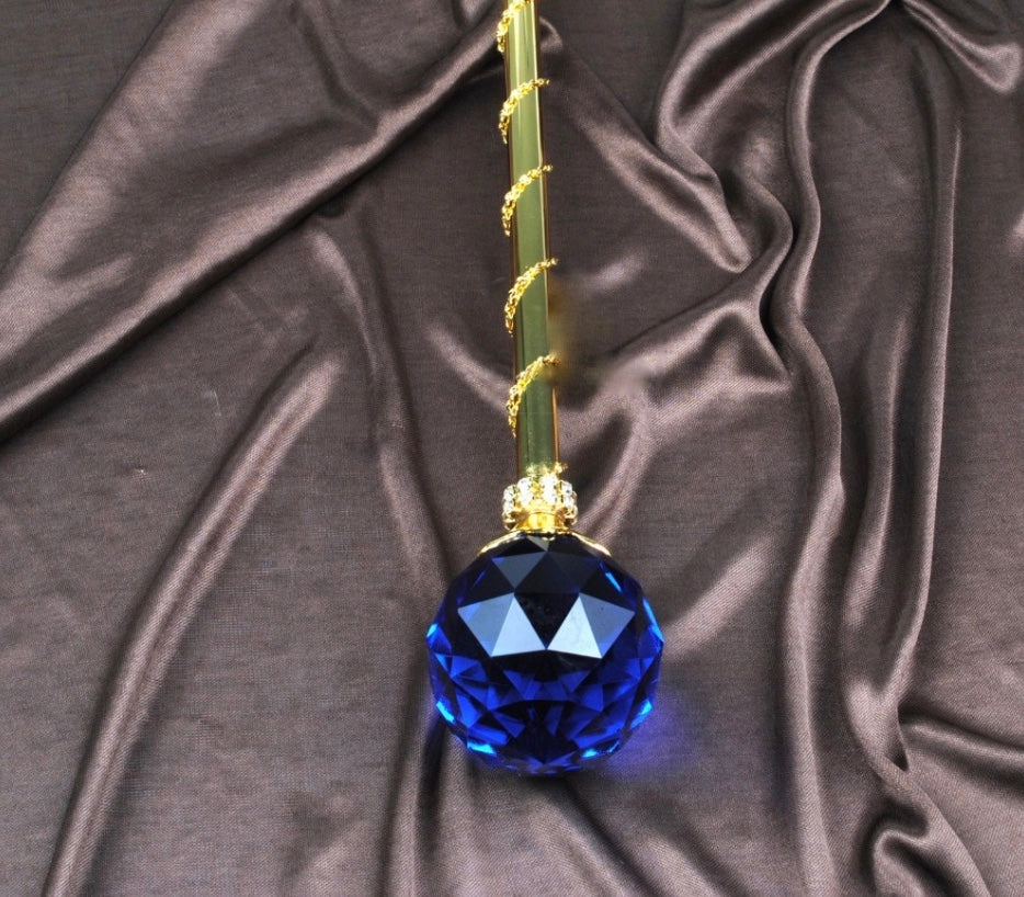 Spell-Casting Blue Crystal Scepter Wand – FairytaleCreators