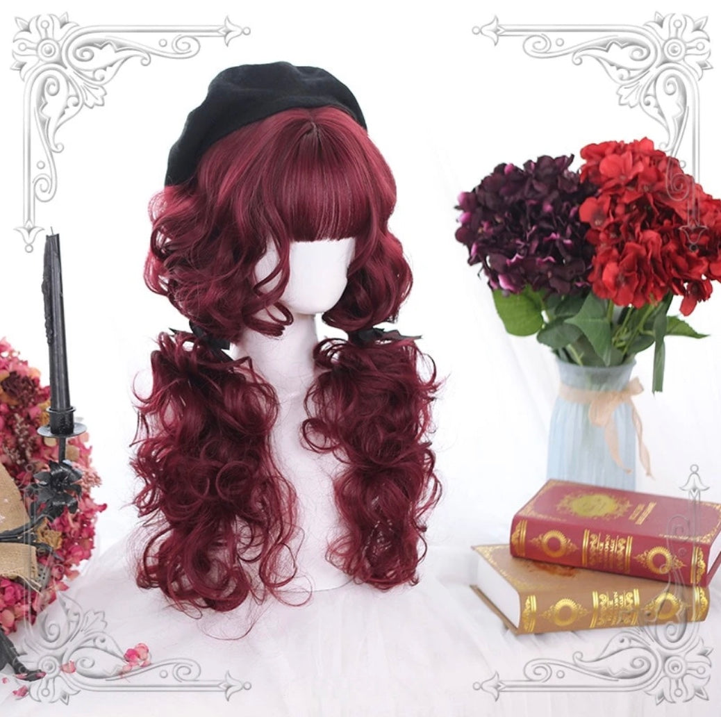 Dashing Red Velvet Curly Wig – FairytaleCreators