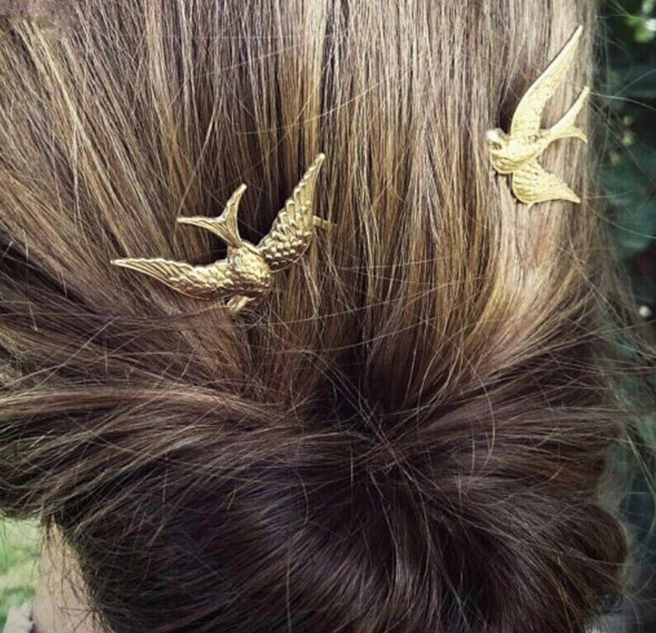 Soaring Gold/Silver Bird Hairpieces – FairytaleCreators