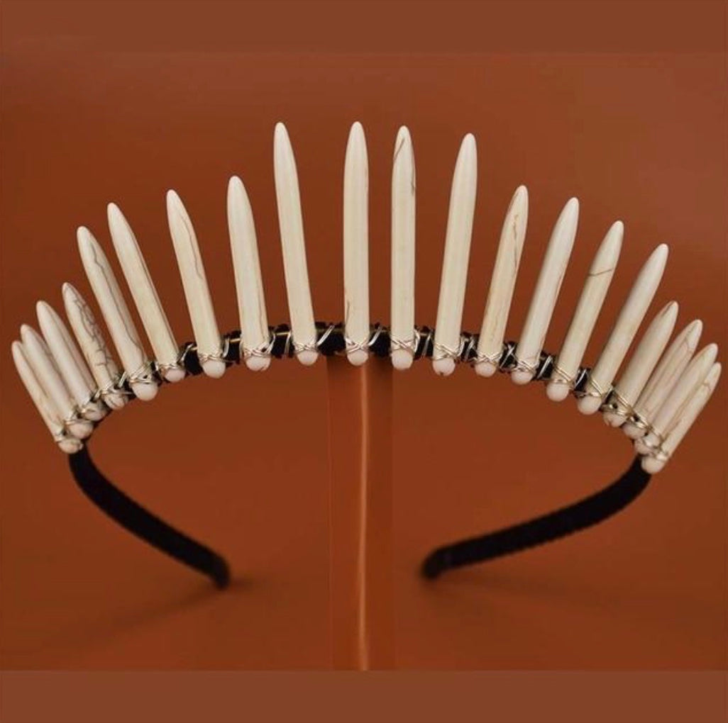 Striking Natural Stone Headpiece – FairytaleCreators