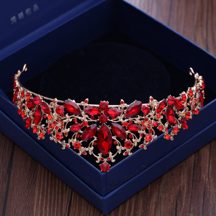 Remarkable Red Rhinestone Tiara – FairytaleCreators
