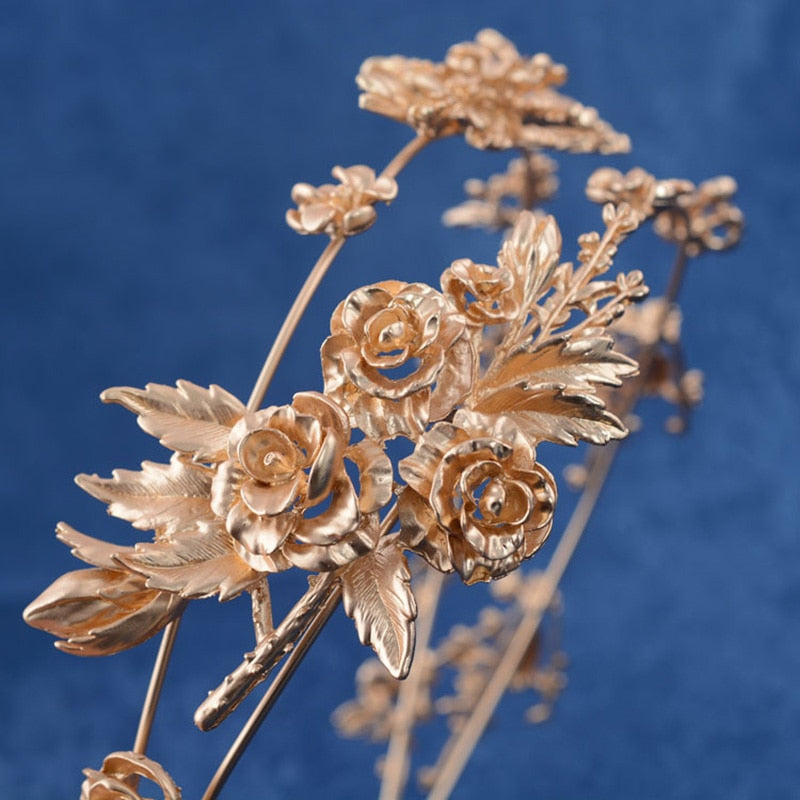 Captivating Gold Flower Tiara – FairytaleCreators